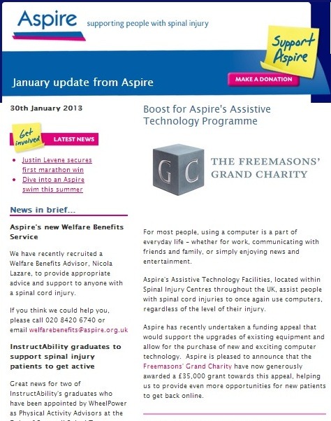 Boost for Aspire’s Assistive Technology Programme | Provincial Grand ...